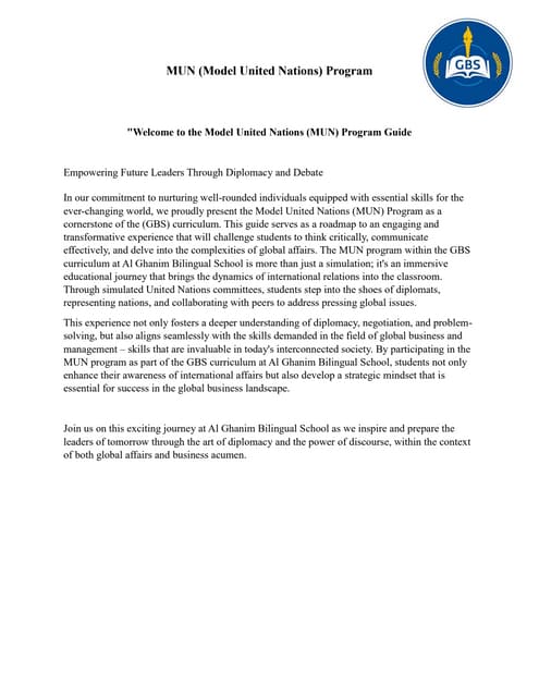 Mun presentation | PPTX