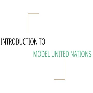Intro to Model United Nations | PPTX