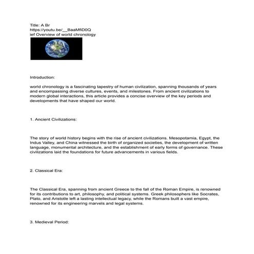 World history | PDF | Geography | Science