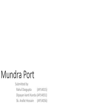 Mundra port | PPTX