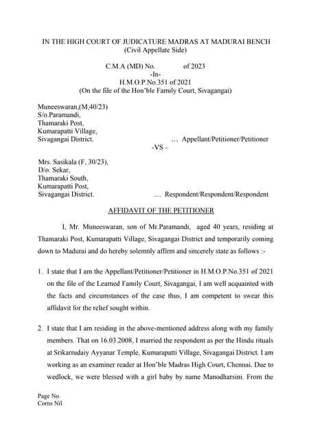 Sample format for legal notice for divorce | PDF