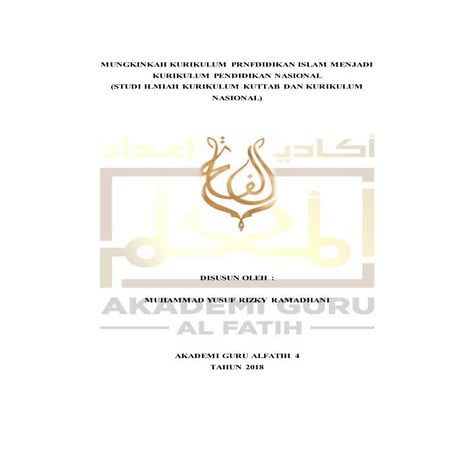 Mungkinkah Kuttab Menjadi Kurikulum Nasional | PDF
