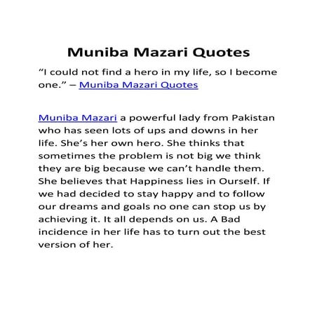 Muniba Mazari Quotes
