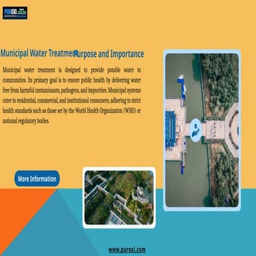 Municipal Water Treatment Purpose and Importance | PPTX