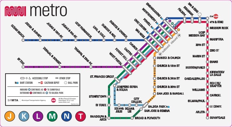 Muni metro map