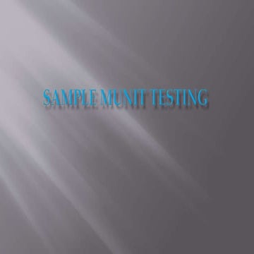 Munit-testing-sample | PPTX