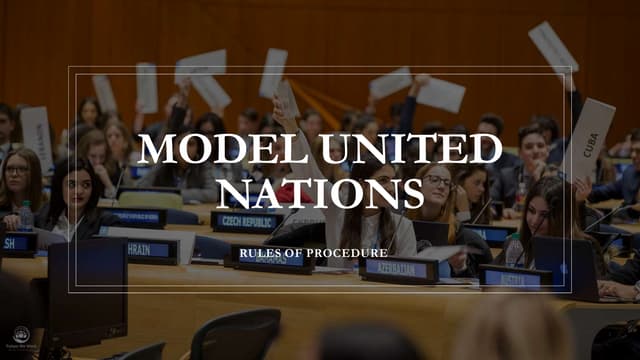 Intro to Model United Nations | PPTX