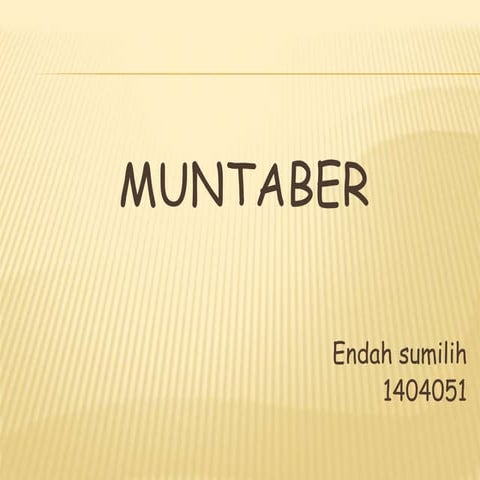 TUGAS KULIAH FARMAKOLOGI TENTANG MUNTABER | PPTX