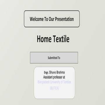 Home Textile - Texup | PPTX