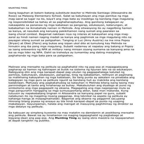 Munting tinig | DOCX