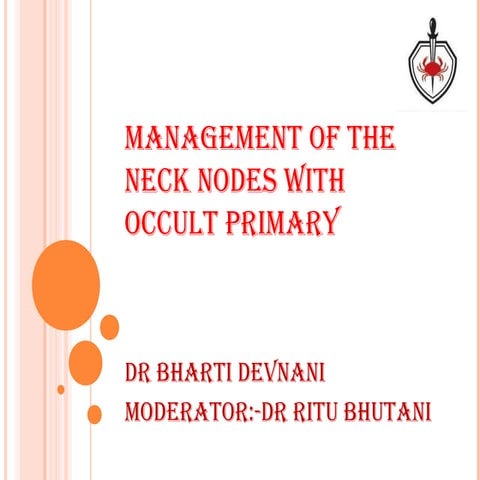 managment of neck nodes with occult primary | PPT
