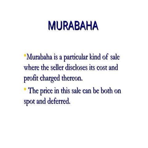 Murabaha.ppt............................................ | PPT