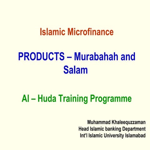 Murabahah and salam | PPT