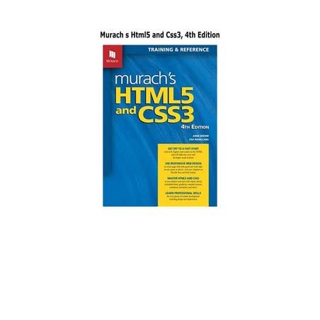 Murach s Html5 and Css3, 4th Edition | PPT