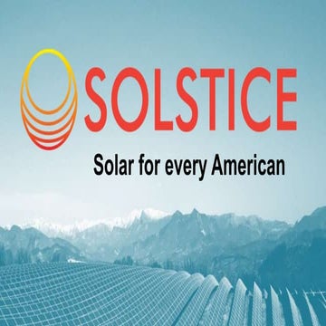 Solstice: Solar for Every American - Sandhya Murali | PPT