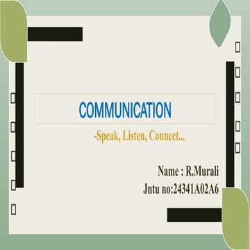 Improve your communication skills in your daily life | PPTX
