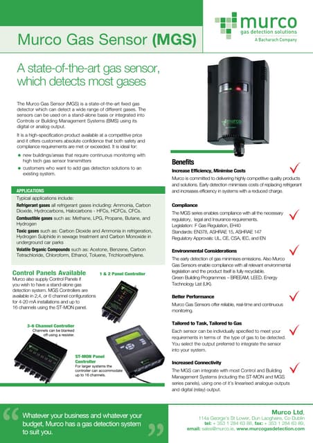 Murco - Gas Detection (Refrigerant Gas Leak Detectors & Sensors ...