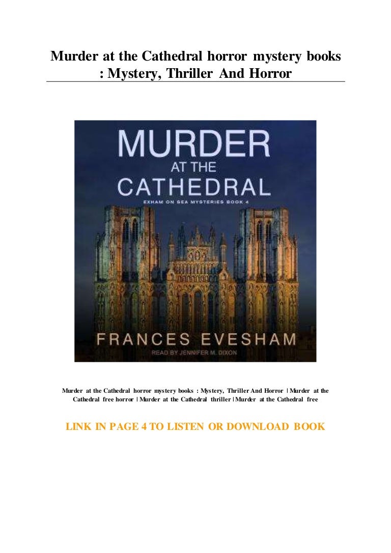 Murder At The Cathedral Horror Mystery Books Mystery Thriller An murder-at-the-cathedral-horror-mystery-books-mystery-thriller-an