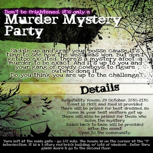 Murder Mystery Flyer | PDF