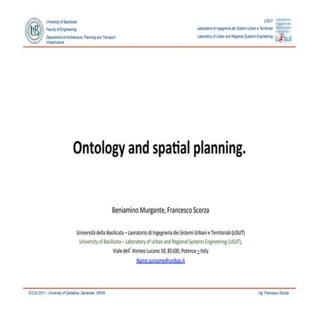 Ontology and spatial planning | PPT