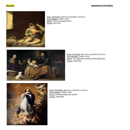 BARROCO ESPAÑOL Murillo | PDF