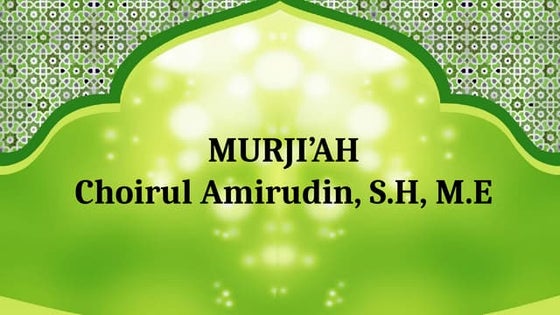 Aliran murjiah | PPT