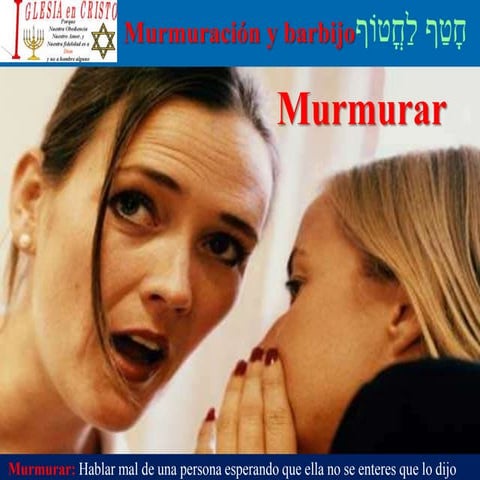 Murmuración y mascarilla | PPT