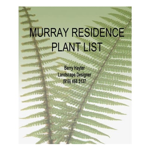 Murray Res Plant List | PPT