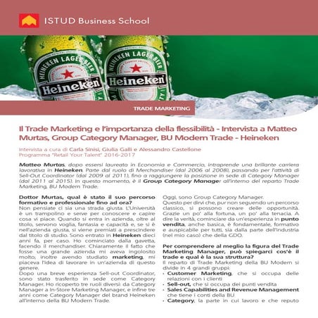 Intervista a Matteo Murtas, Group Category Manager, BU Modern Trade ...