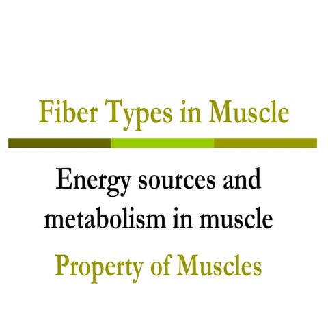 Fiber types, energy sources | PPTX
