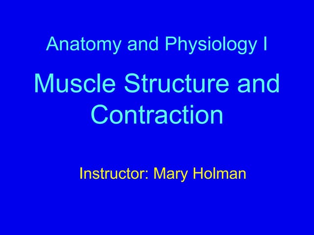 Muscular contraction | PPTX
