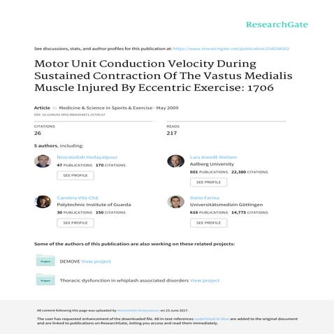 Motor Unit Conduction Velocity During Sustained Contraction Of The ...