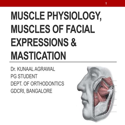 Muscle physiology and muscles of facial expressions & mastication | PPTX