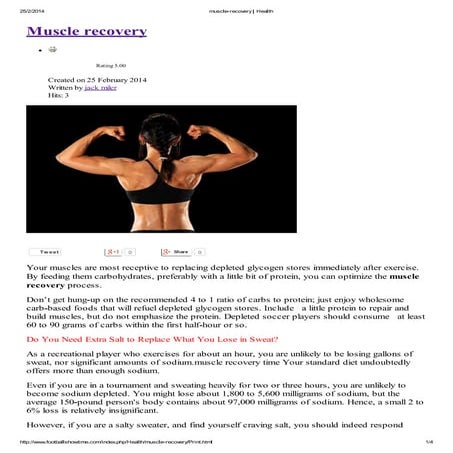 Muscle recovery | PDF