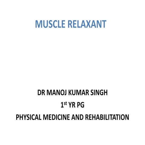 Muscle relaxant pmr | PPT