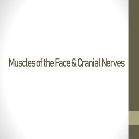 Muscles of Face and Cranial Nerves.pptx