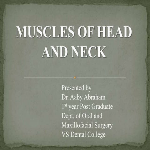 Muscles of Head & Neck | PPTX
