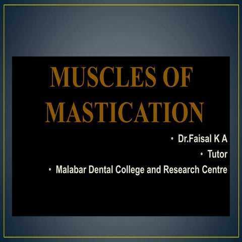 Muscles of mastication | PPTX