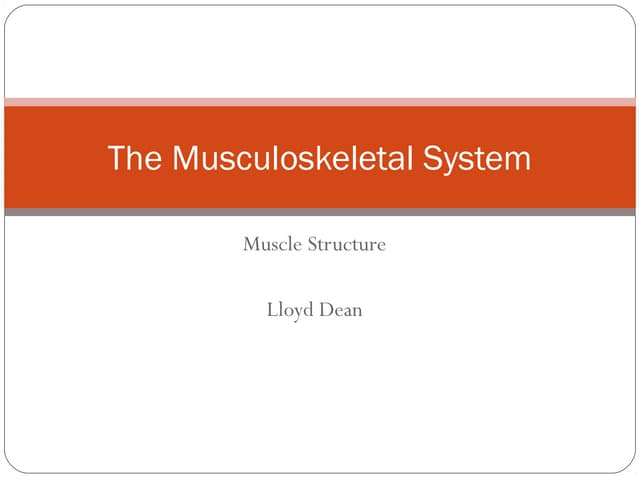 muscle structure_and_function | PPT | Biological Sciences | Science