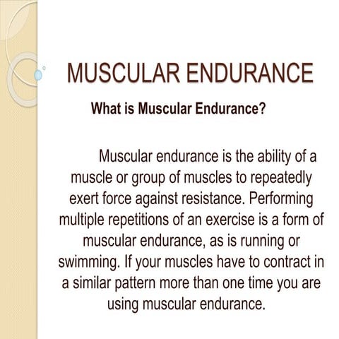 Muscular endurance | PPTX