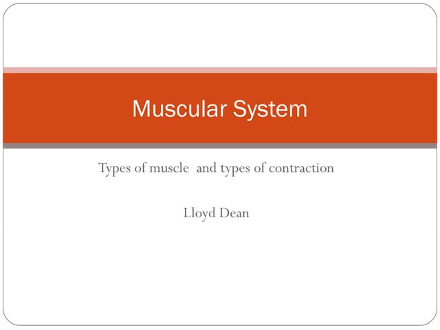 Muscle fibre types | PPT
