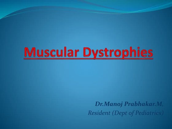 Muscular dystrophy | PPT