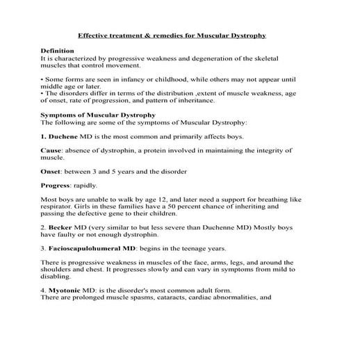 Muscular dystrophy | PDF