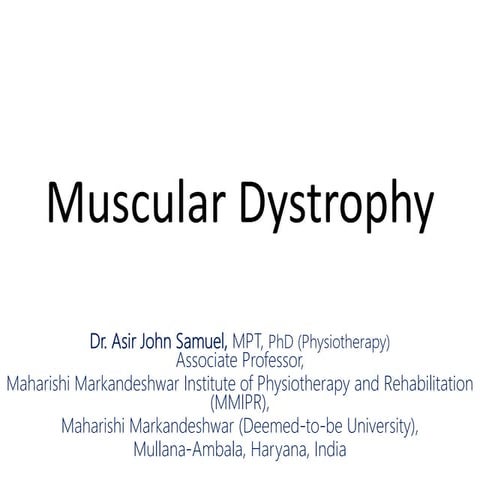 Muscular dystrophy | PPTX