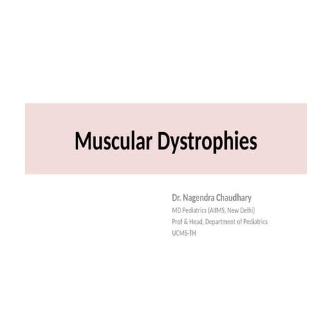 Comprehensive Overview of Muscular Dystrophies: Diagnosis, Management ...