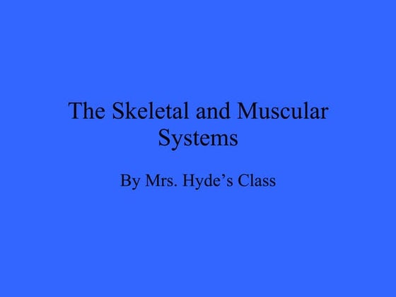 The musculoskeletal system Grade 6 | PPTX