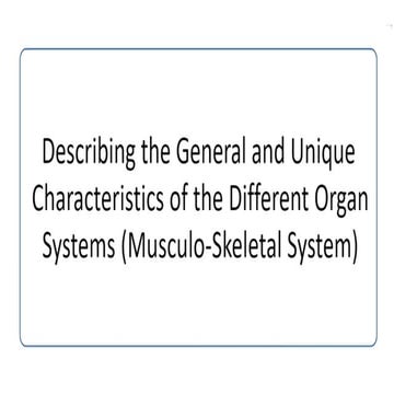 MUSCULOSKELETAL SYSTEM Powerpoint presentations from DOST STARBOOKS | PPTX