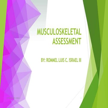 MUSCULOSKELETAL ASSESSMENT - Health Assessment | PPTX