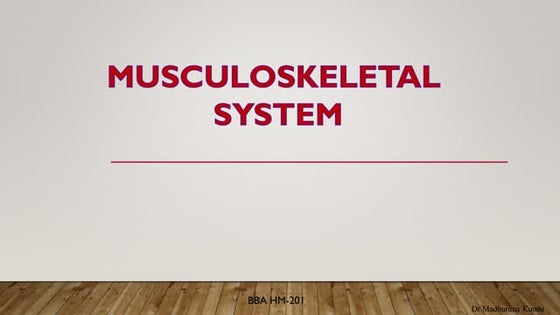 The musculoskeletal system | PPT