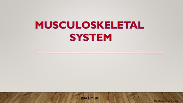 Anatomy of musculoskeletal system | PPTX
